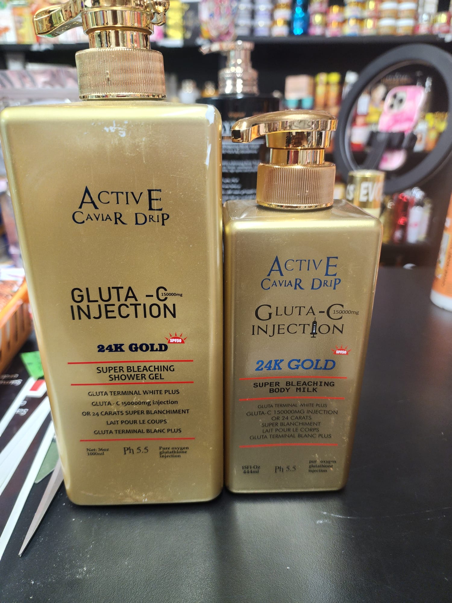 Active Caviar Drip Gluta-C Injection 24K Gold – Full Set – Shy Superstore